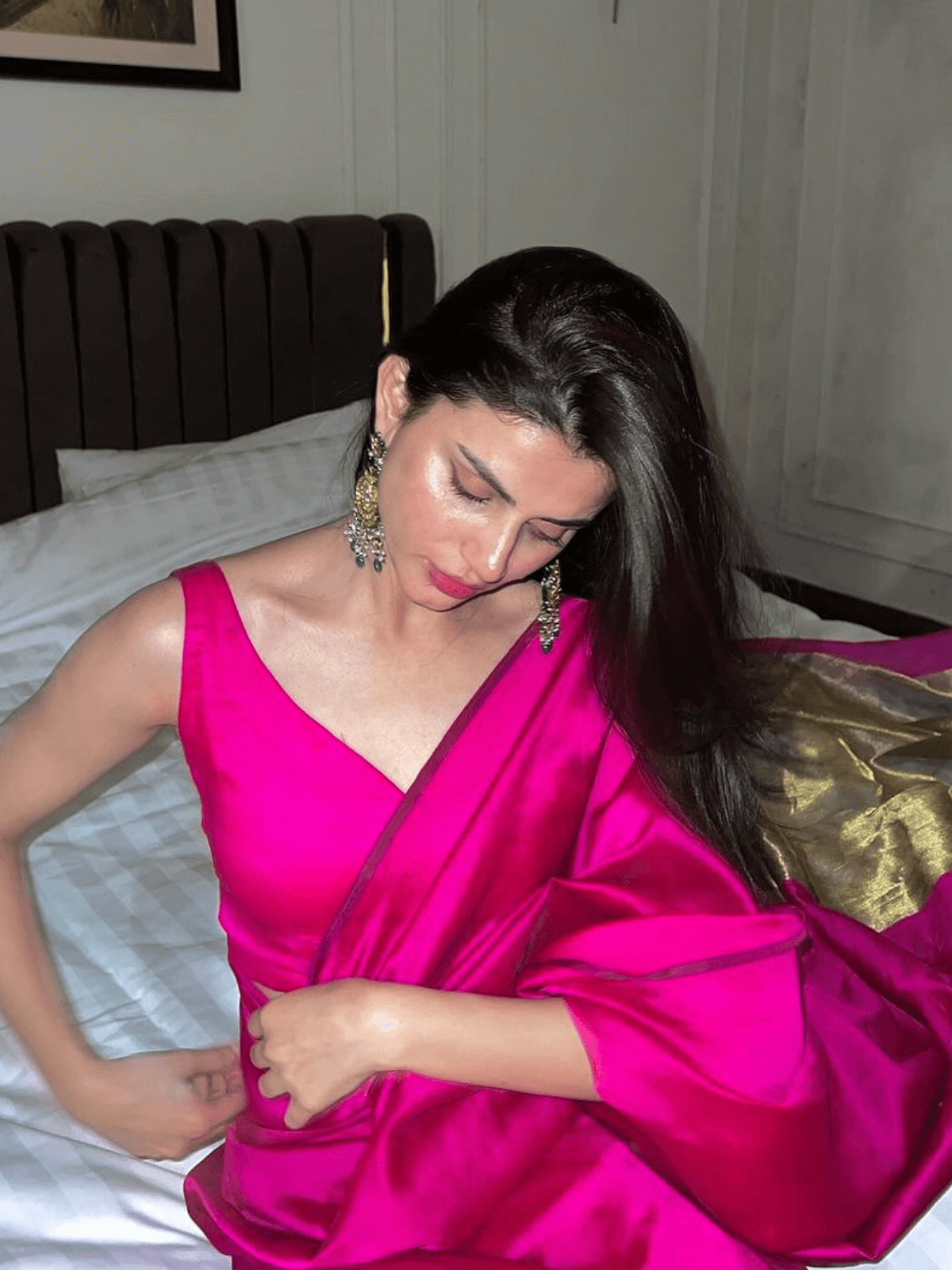 Atishi Pink Silk Saree Online Shopping in Pakistan | Saareeka